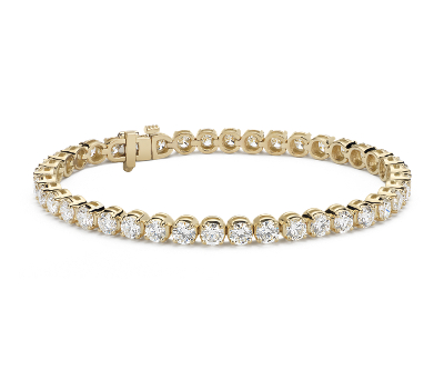 Diamond Tennis Bracelet 18k Yellow Gold 10 Ct Tw Blue Nile