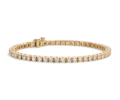 Diamond Tennis Bracelet In 18k Yellow Gold 4 Ct Tw Blue Nile