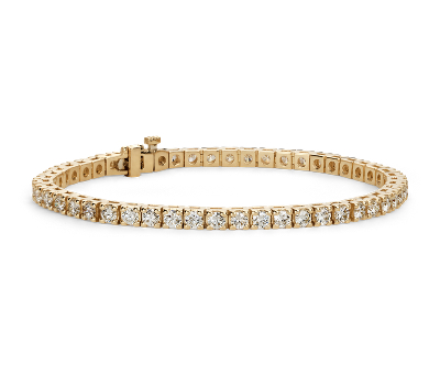Diamond Tennis Bracelet In 18k Yellow Gold 5 Ct Tw Blue Nile