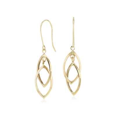 Interlocking Teardrop Earrings In 14k Yellow Gold Blue Nile