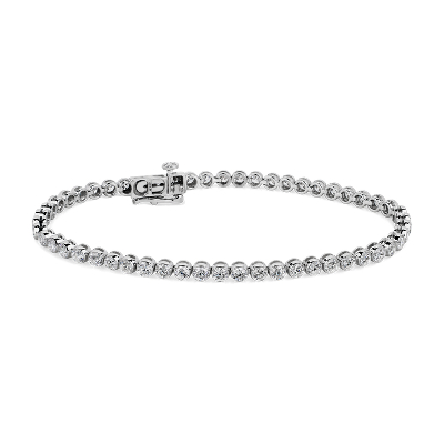Floating Diamond Tennis Bracelet In 14k White Gold 5 Ct Tw Blue Nile