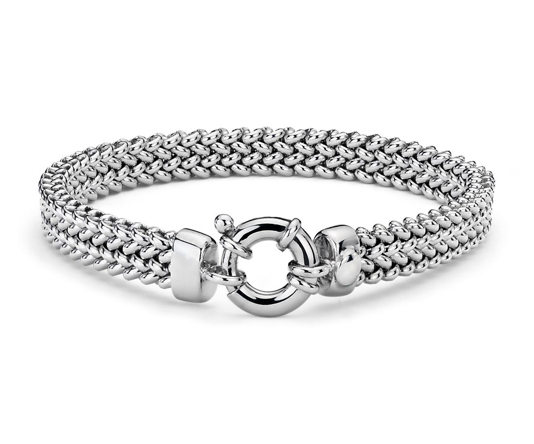 Mesh Bracelet in Sterling Silver | Blue Nile Mesh Bracelet in Sterling Silver | Blue Nile