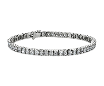 Oval Cut Diamond Tennis Bracelet In 18 White Gold 8 3 4 Ct Tw